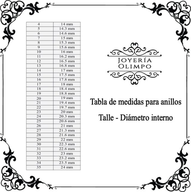 Cómo saber mi talle – Joyería Olimpo