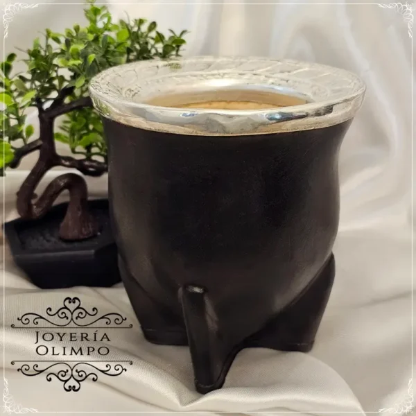 Mate con labrado en Plata y Oro 18k-27778 – Joyería Olimpo